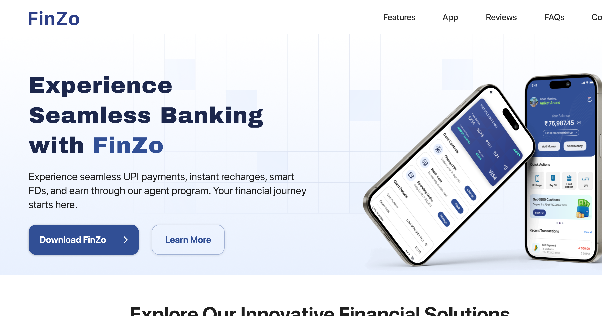 FinZo - Experience Seamless Banking